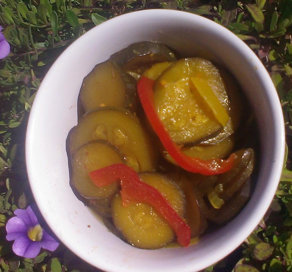 sweet pickled courgettes - What's the recipe today
